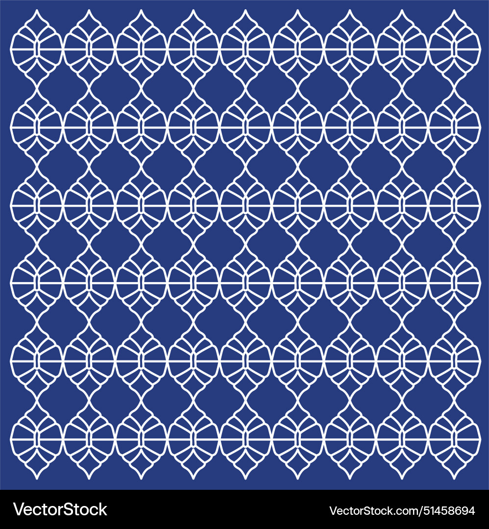Balinese textile design pattern blue white Vector Image
