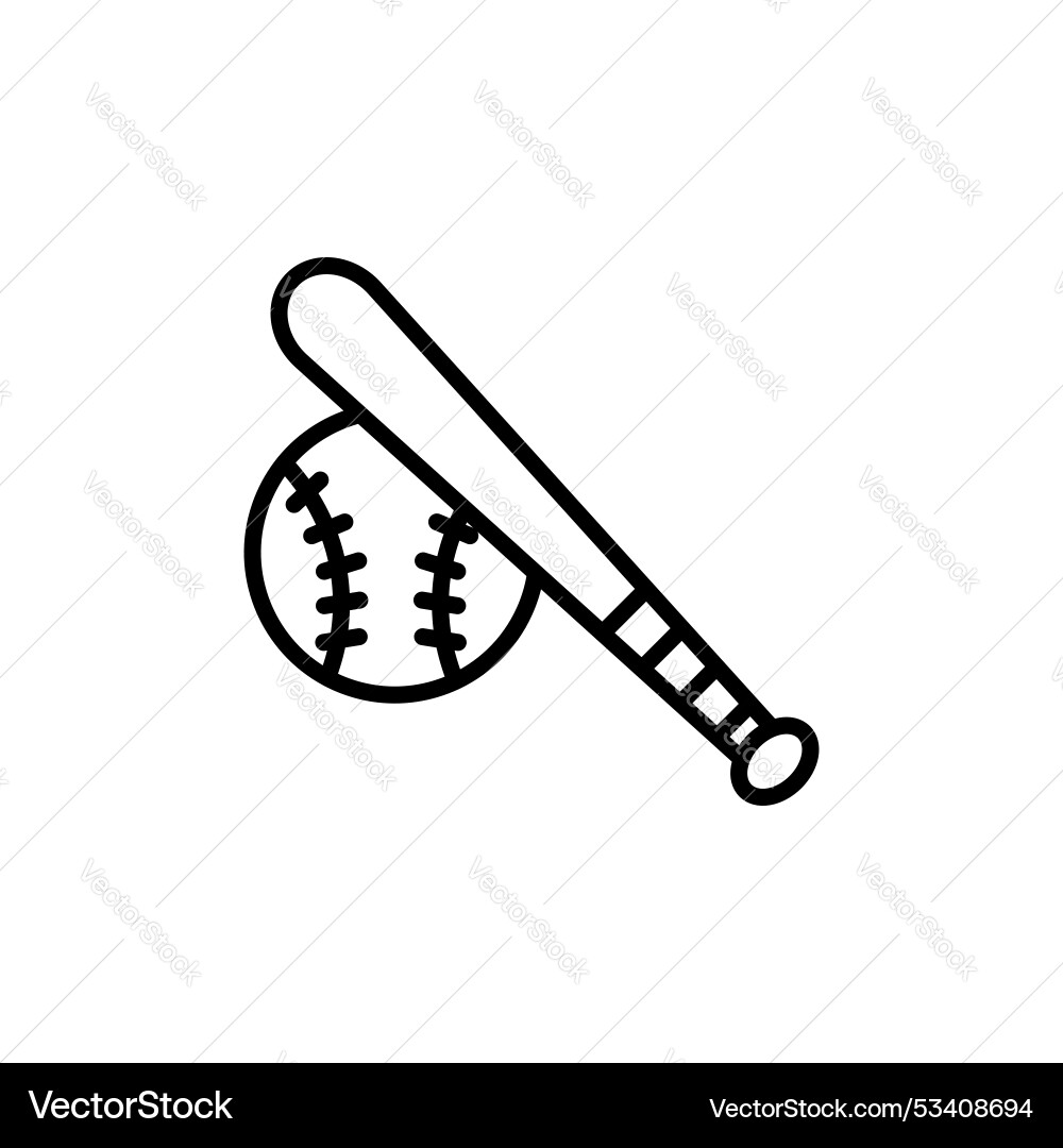 Baseball icon isolated on white background Vector Image