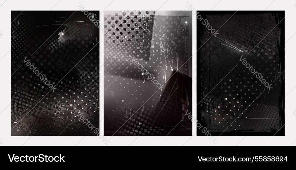 Black and white punk grunge textures Royalty Free Vector