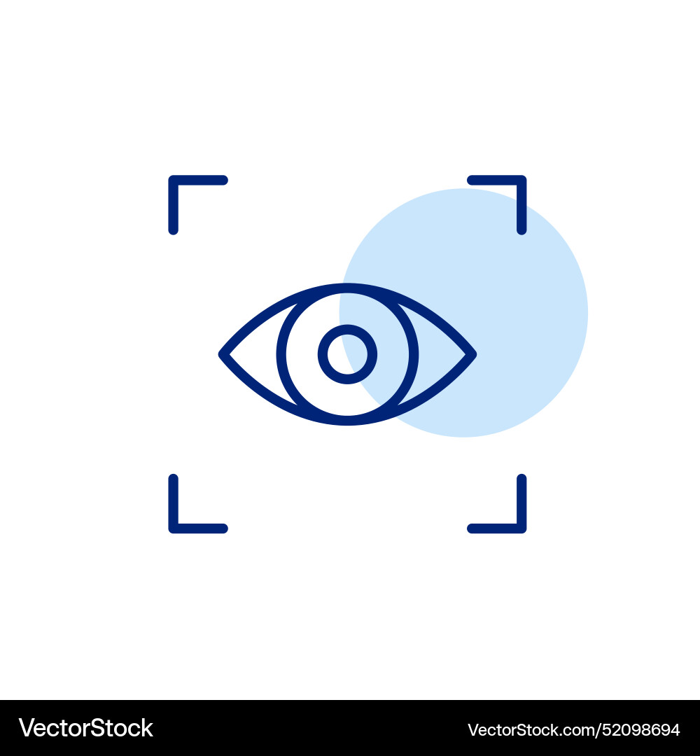 Eye scanning visual recognition and biometric Vector Image