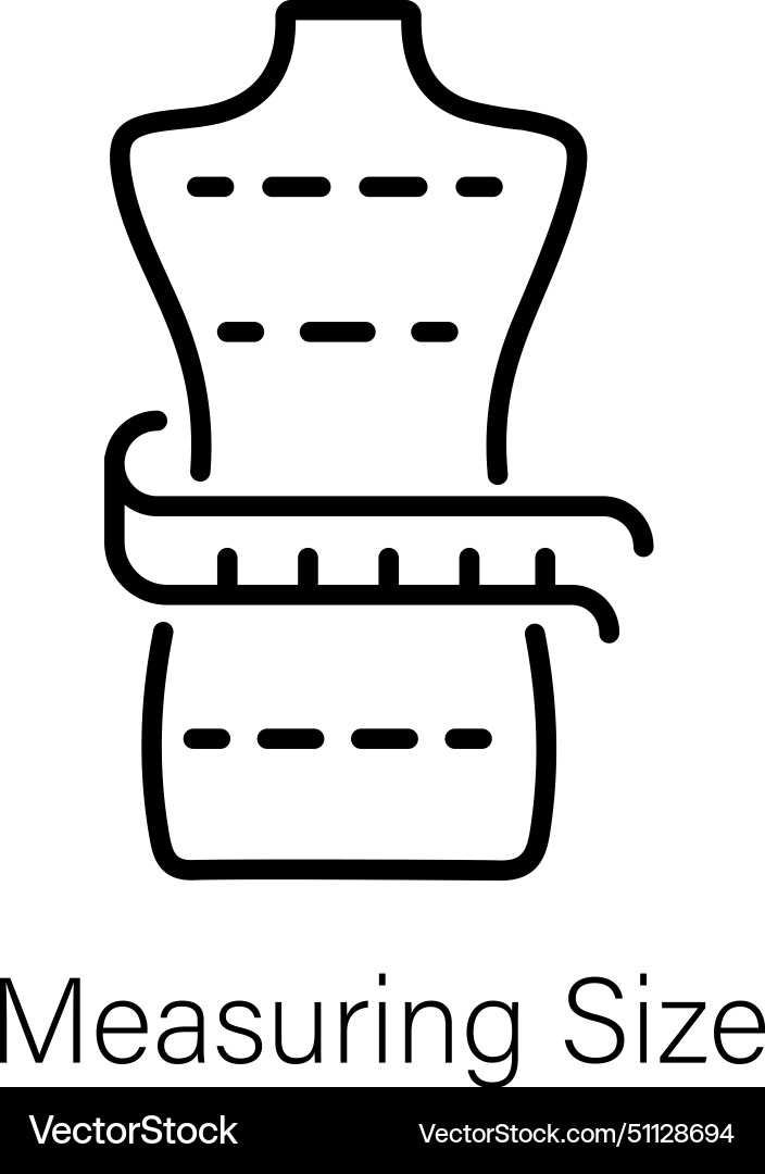 Measuring size Royalty Free Vector Image - VectorStock