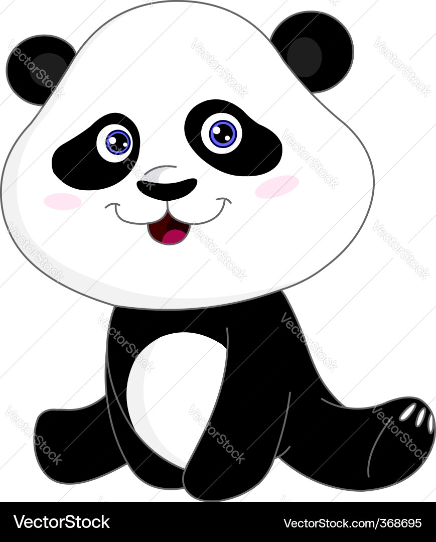 Adorable Baby Panda Royalty Free Vector Image - VectorStock