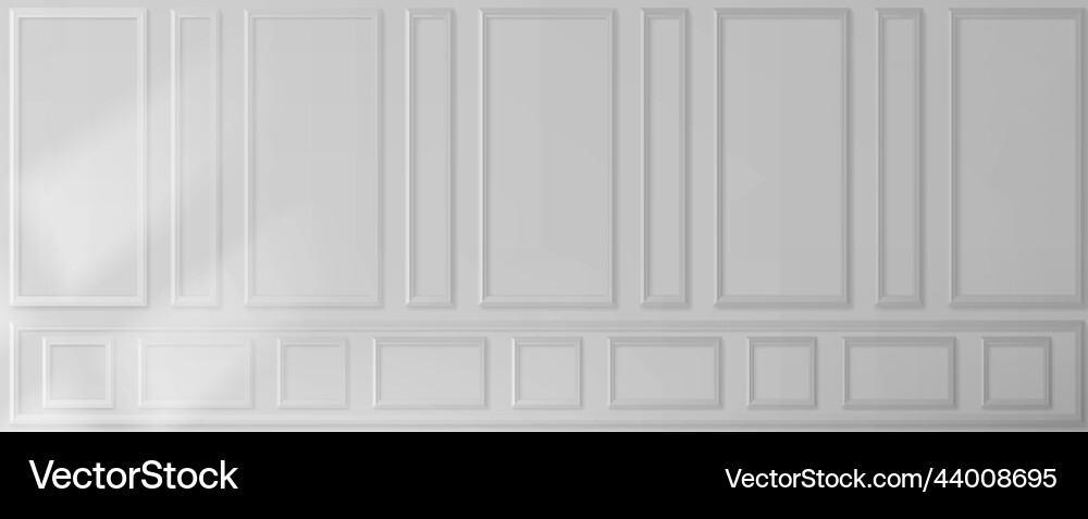 Classic White Wall Panels Royalty Free Vector Image