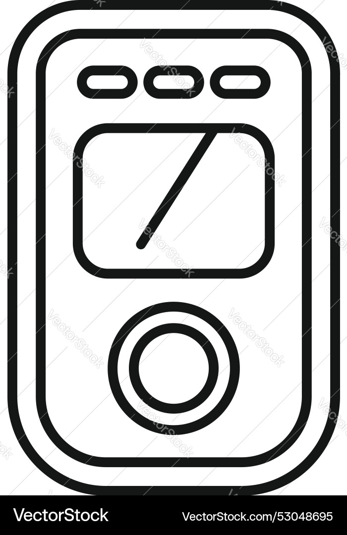 Digital glucometer icon showing blood glucose Vector Image