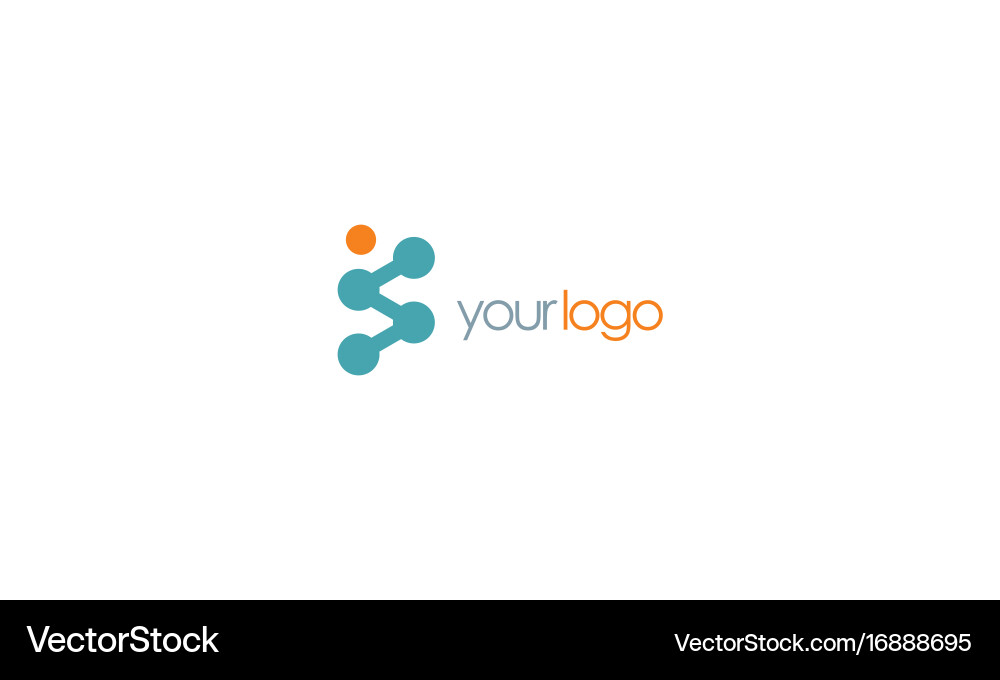 Dot connect logo Royalty Free Vector Image - VectorStock