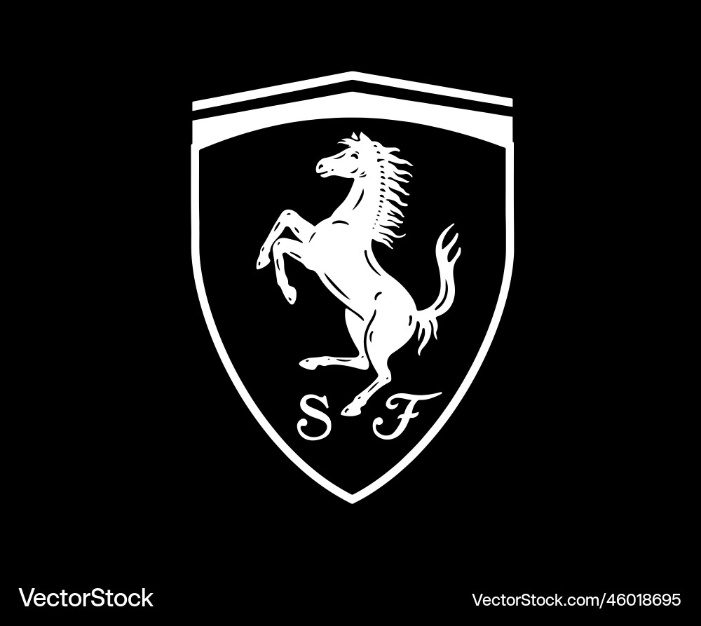 Ferrari Logo - Brand Symbol Royalty Free Vector Image