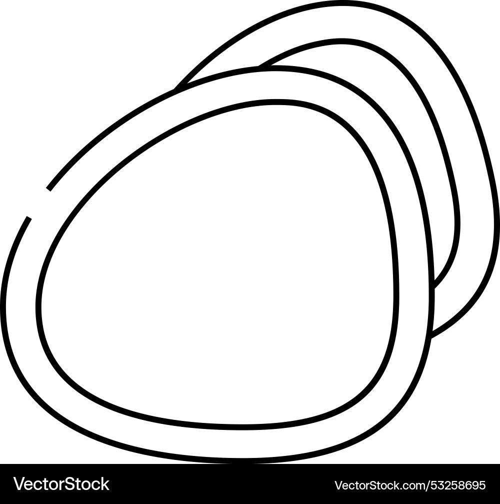 Fresh radish slice line icon Royalty Free Vector Image