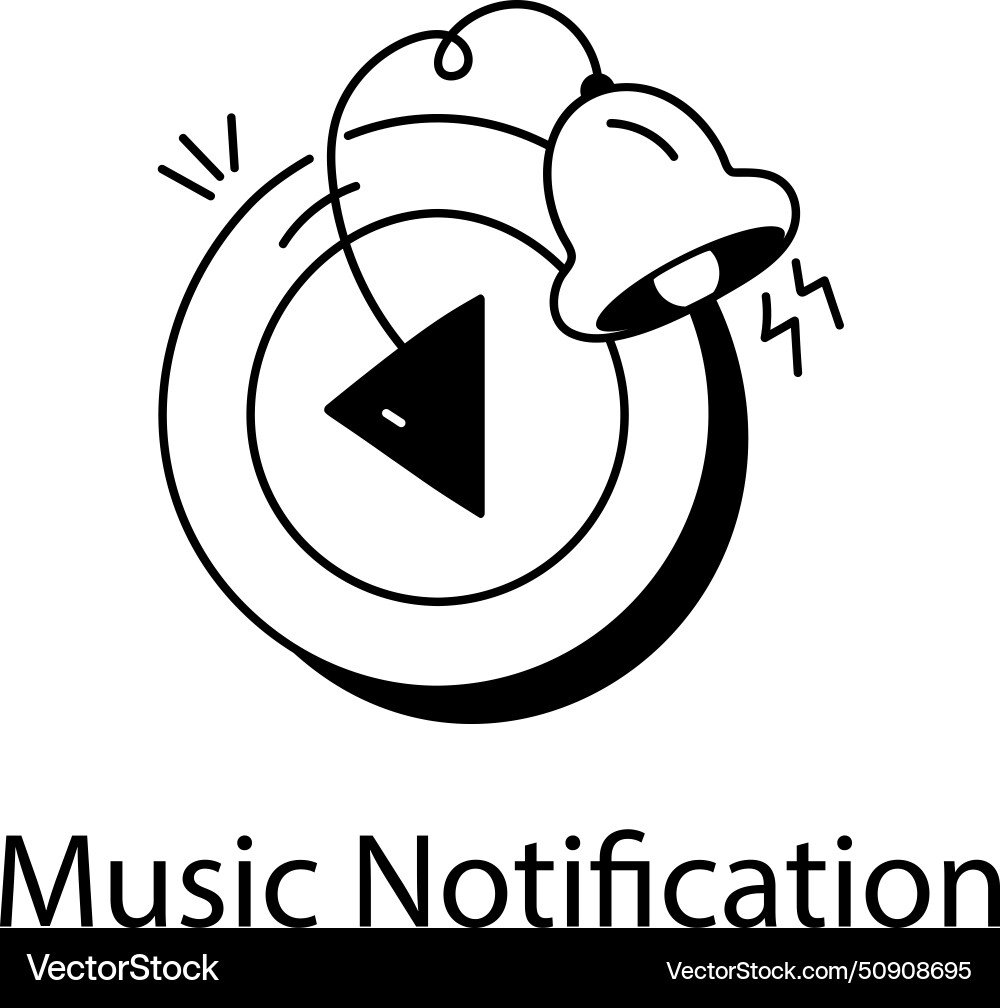 Music notification Royalty Free Vector Image - VectorStock