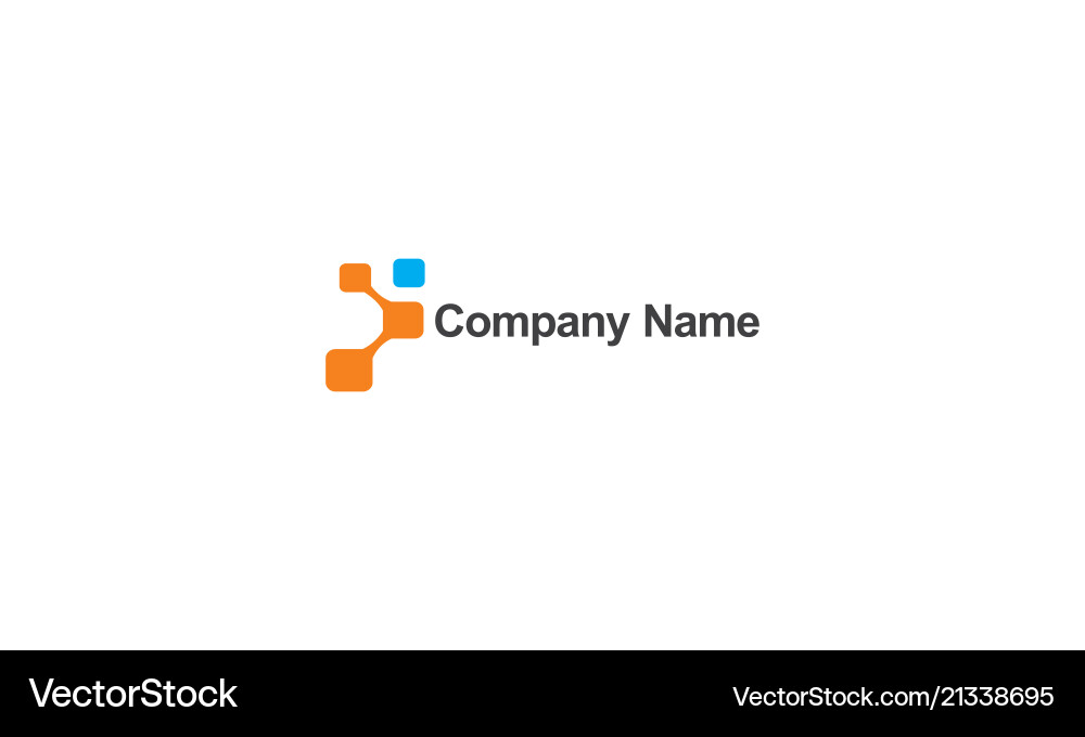 Square digital technology company logo Royalty Free Vector