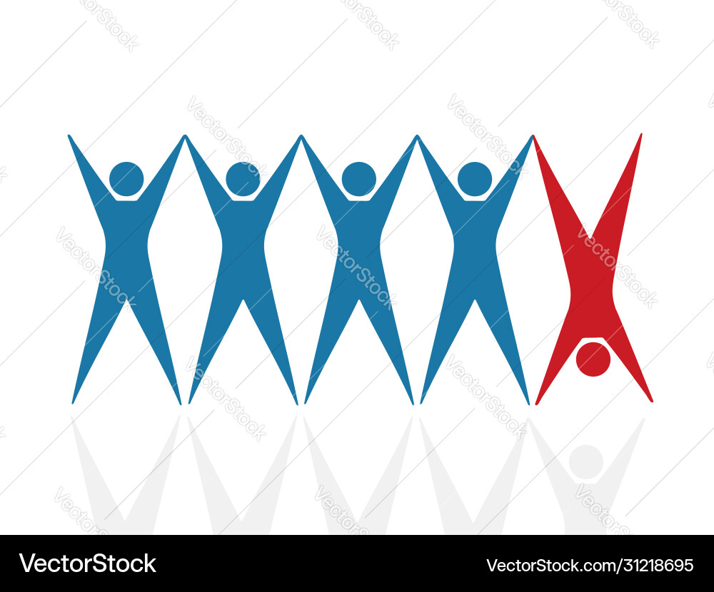 Stands out from crowd Royalty Free Vector Image