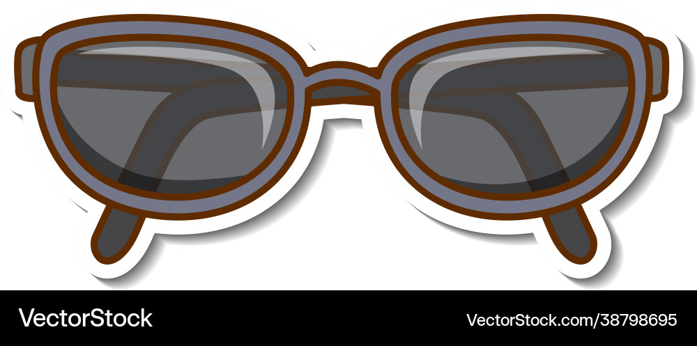 Sticker design with sunglasses eyewear isolated Vector Image