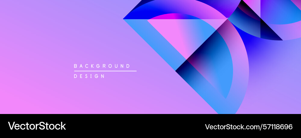 Abstract gradient shapes overlap creating dynamic Vector Image