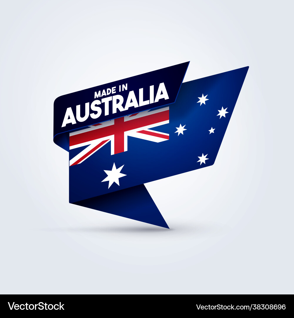 Australian Flag Emblem Royalty Free Vector Image