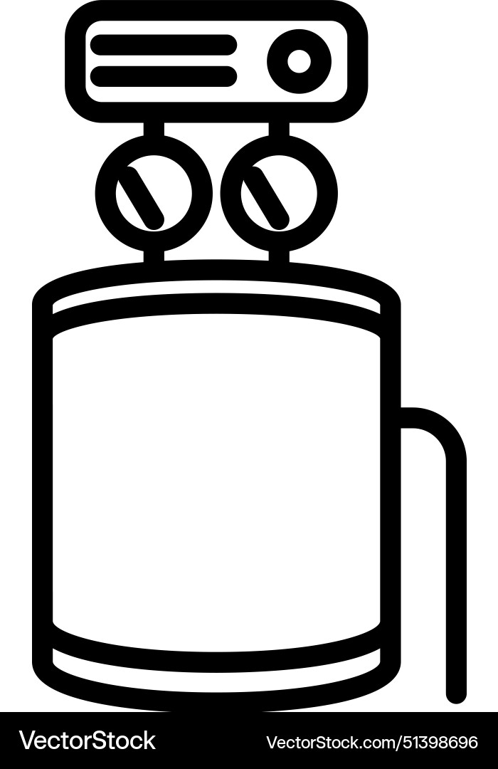 Combination boiler water heater icon Royalty Free Vector