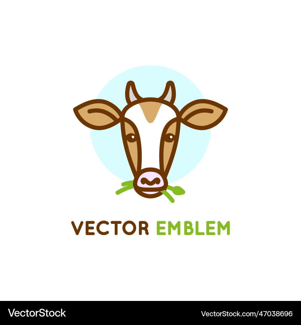 Cow - concept for milk and dairy industry Vector Image