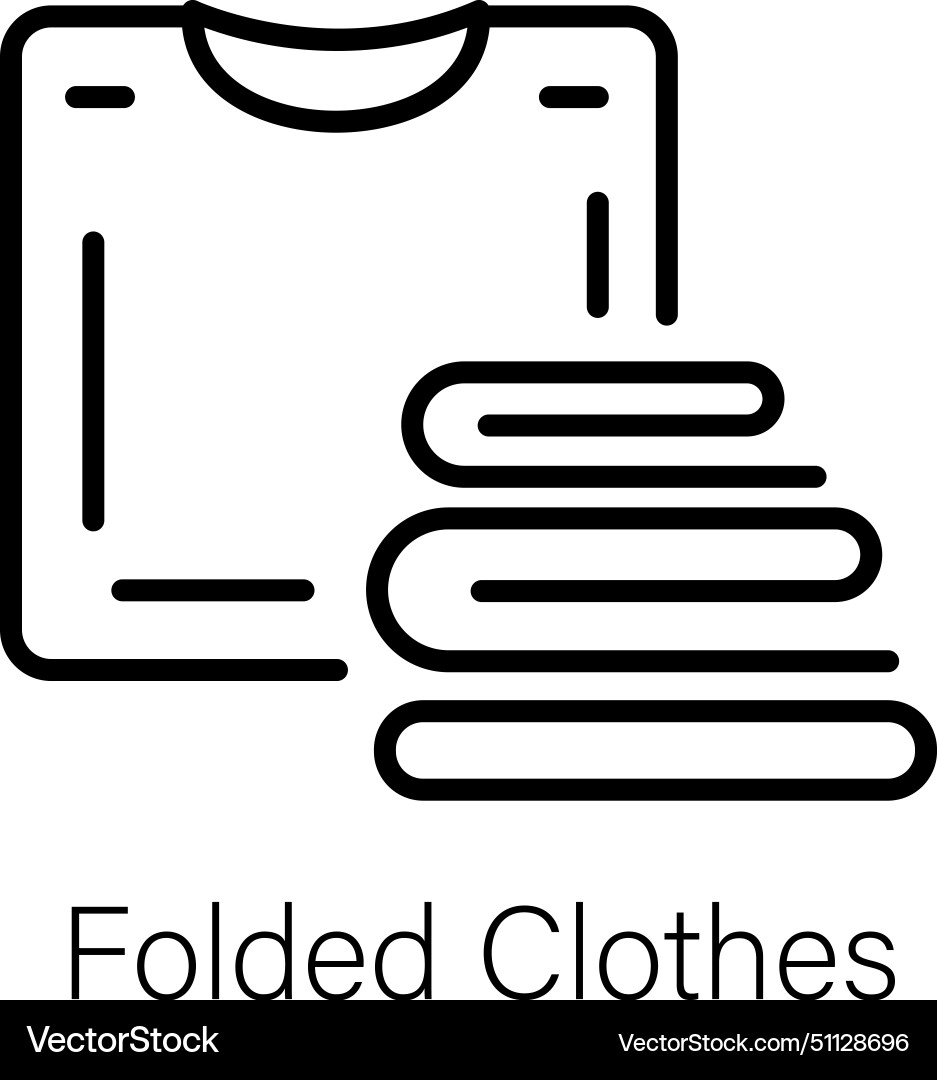 Folded clothes Royalty Free Vector Image - VectorStock