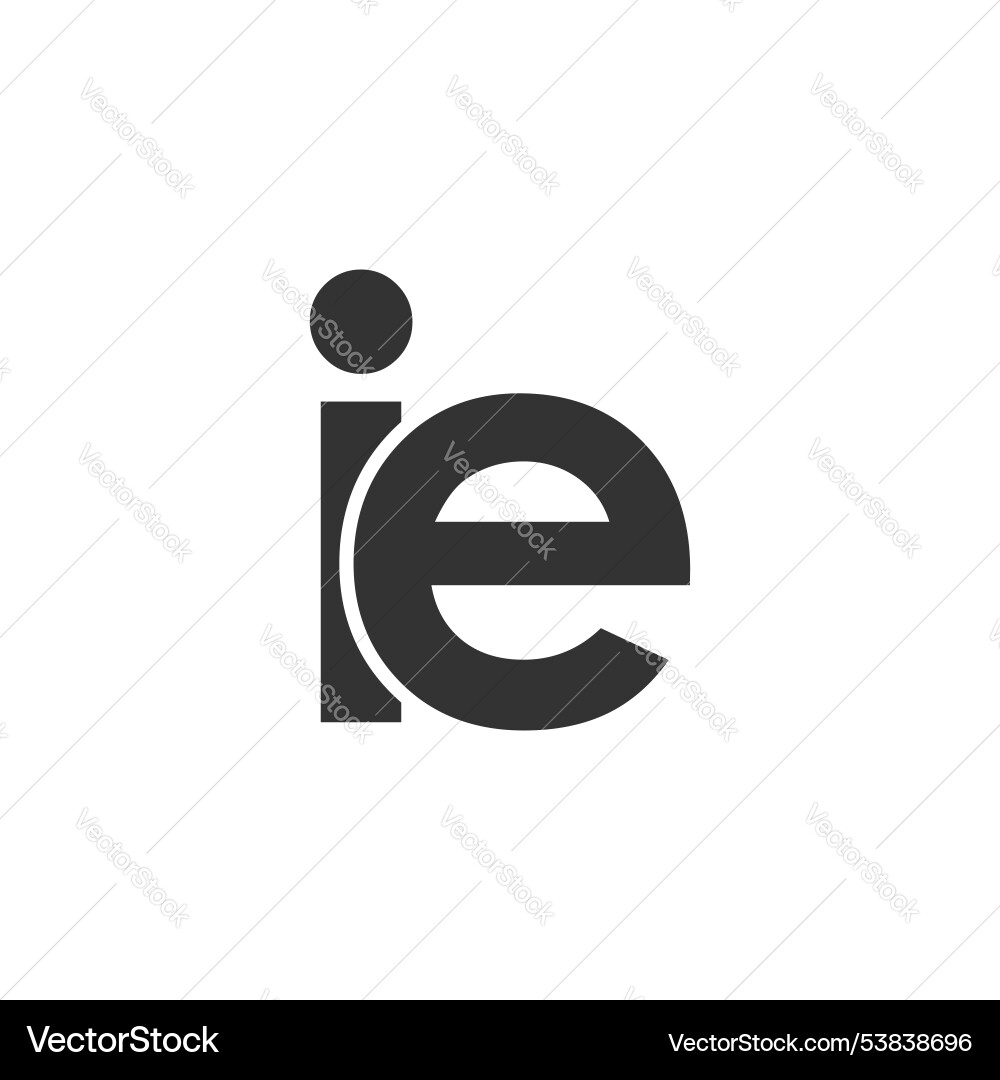 Ie creative geometric initial based modern Vector Image