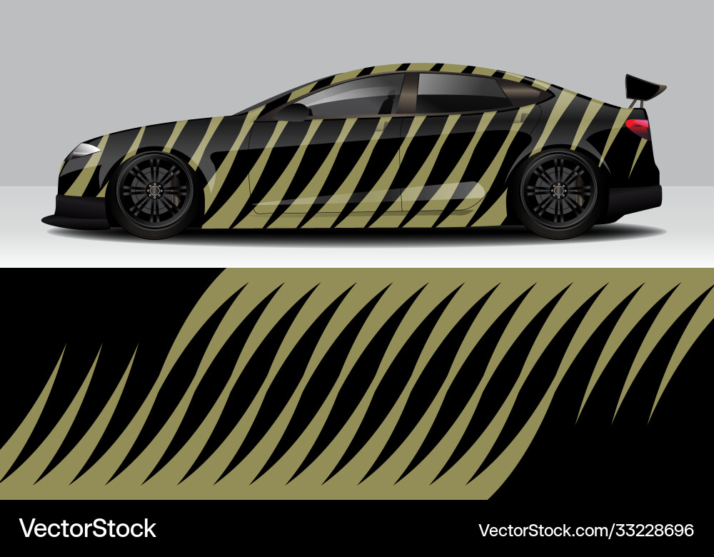 Modern sporty abstract car wrap auto sticker Vector Image