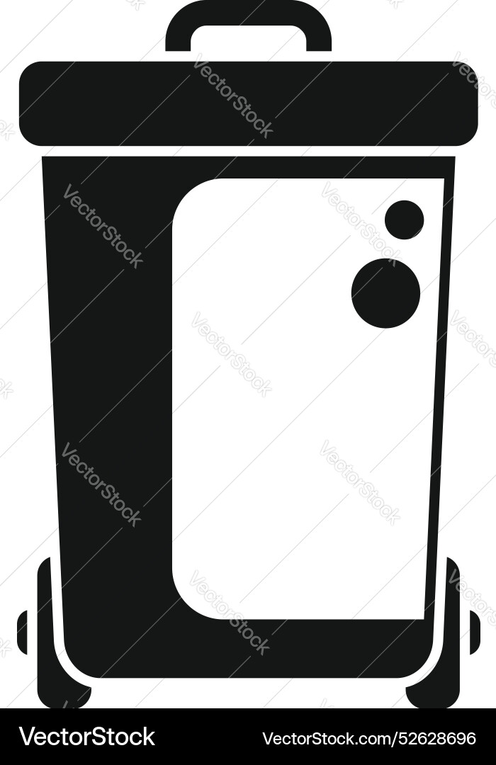 Modern trash bin icon representing waste Vector Image