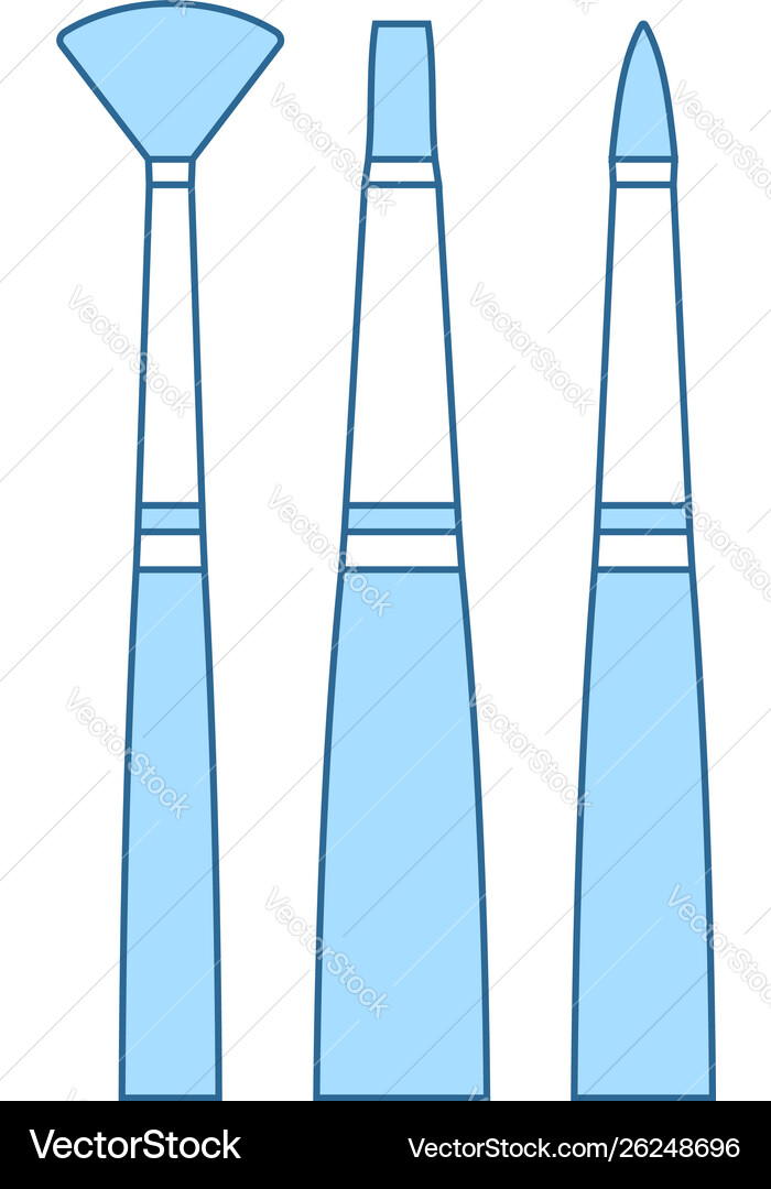 Paint brushes set icon Royalty Free Vector Image