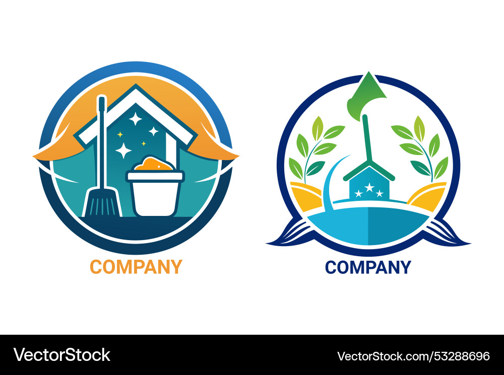 Professional cleaning company logo design Vector Image