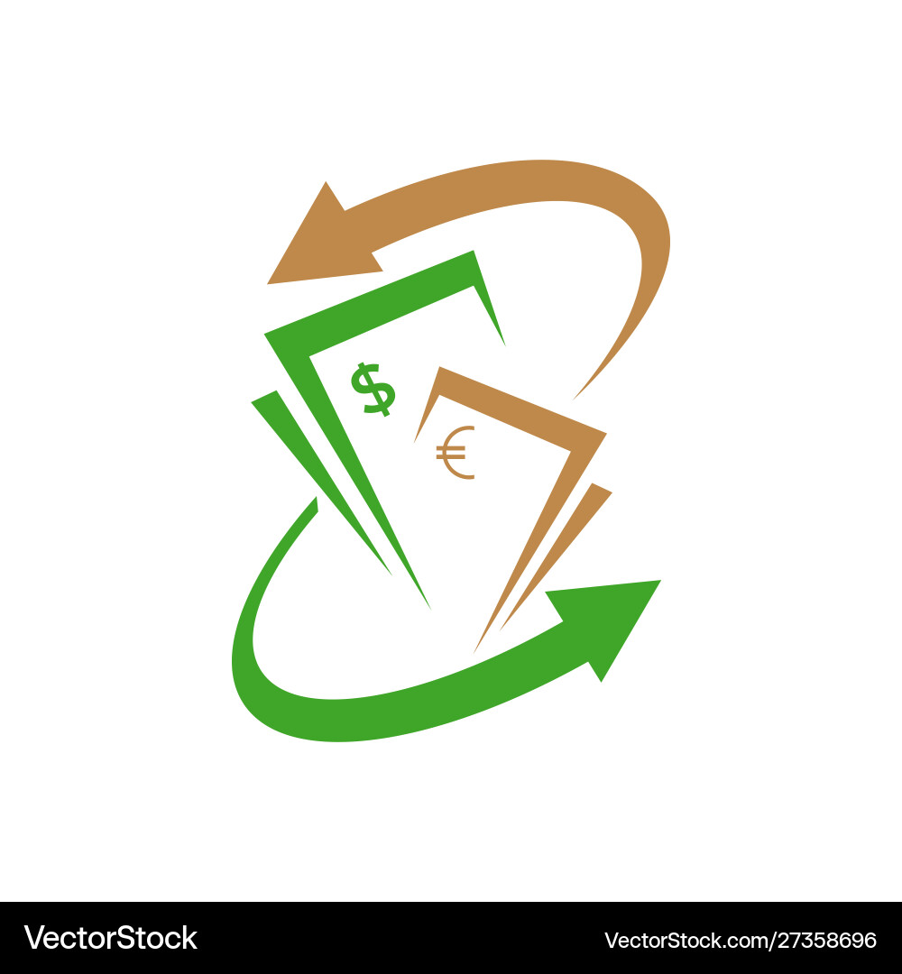 Simple money transfer logo concept design icon Vector Image