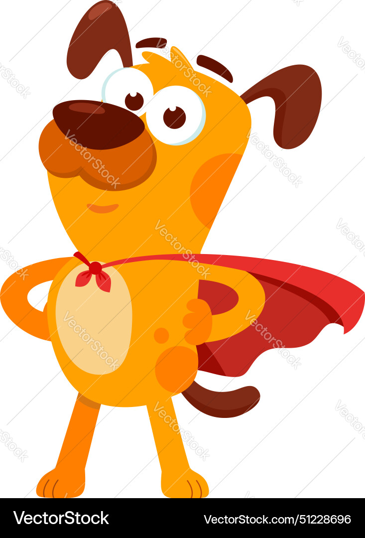 Super hero dog cartoon character Royalty Free Vector Image