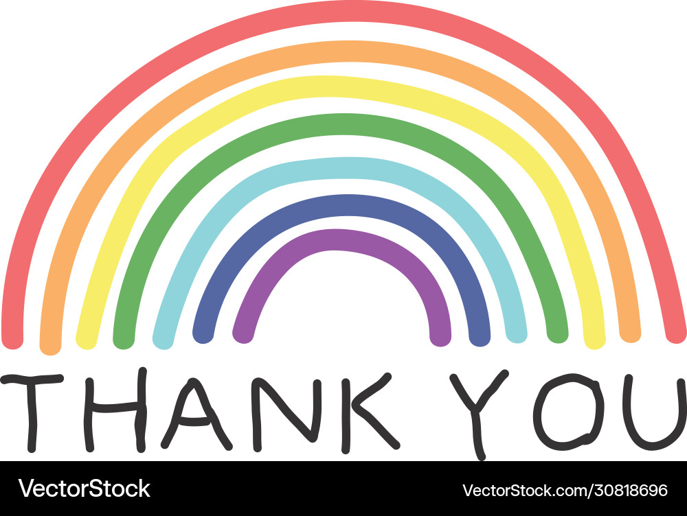 Thank You Rainbow Vector Images (over 200)