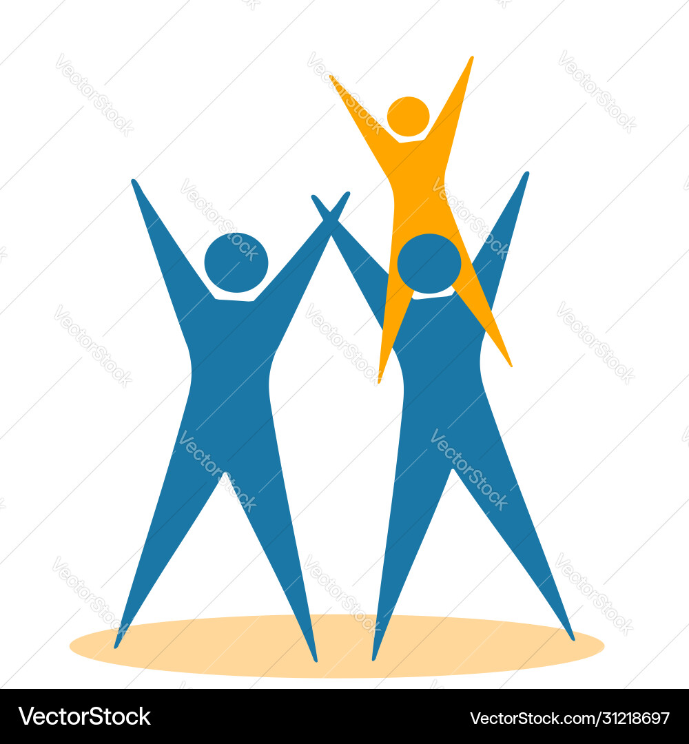 Abstract happy family Royalty Free Vector Image