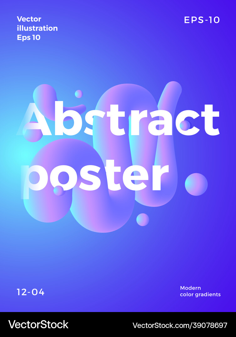 Abstract poster template bright colorful Vector Image