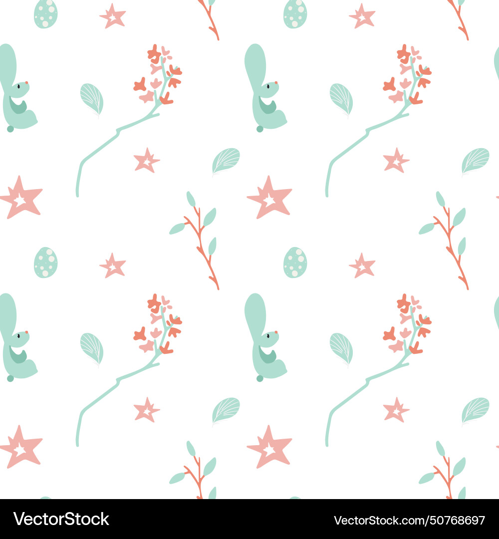 Delicate spring pattern with flowers easter Vector Image