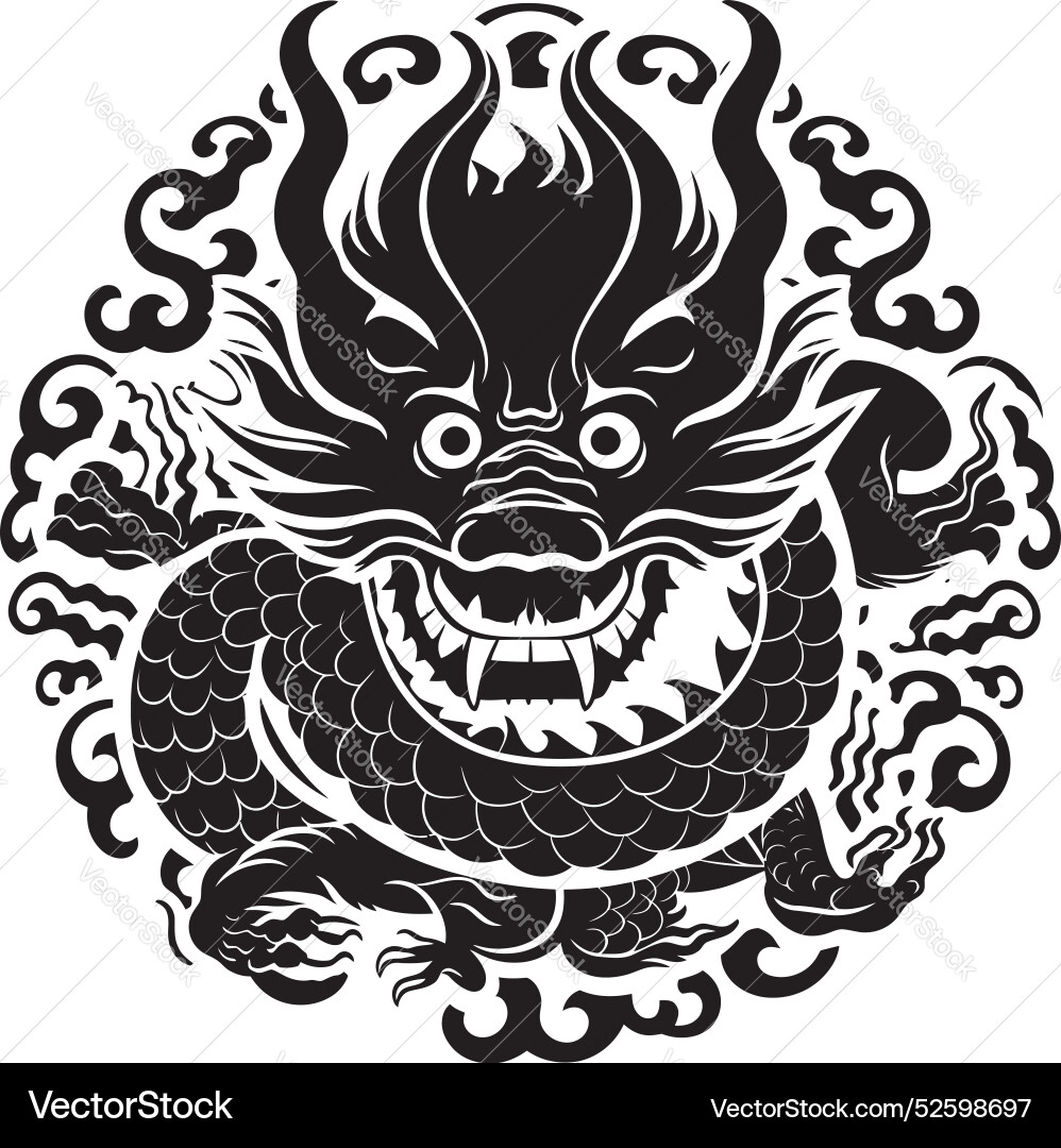Dragons blessing chinese new year graphics Vector Image