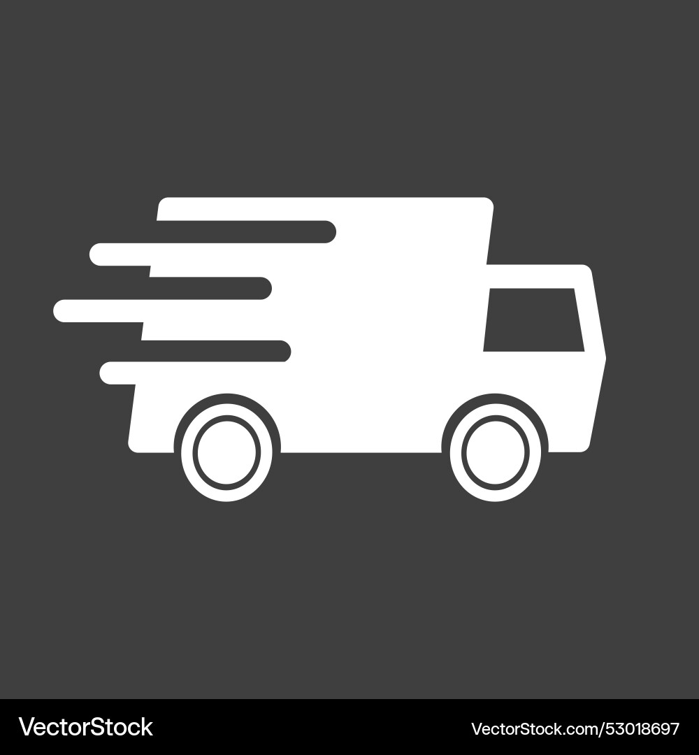 Fast moving shipping delivery truck Royalty Free Vector