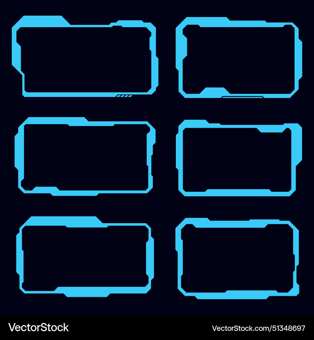 Frame futuristic interface cyberpunk design Vector Image