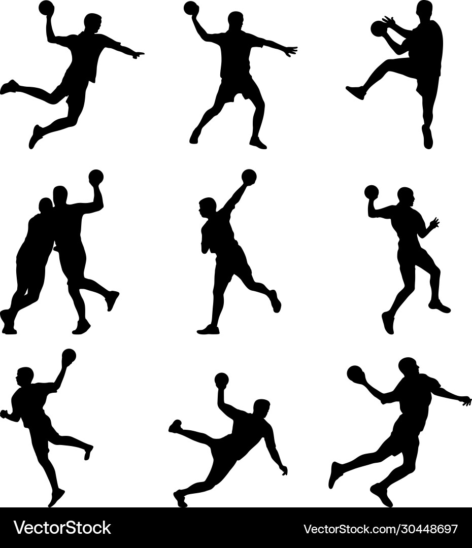 Handball player Royalty Free Vector Image - VectorStock