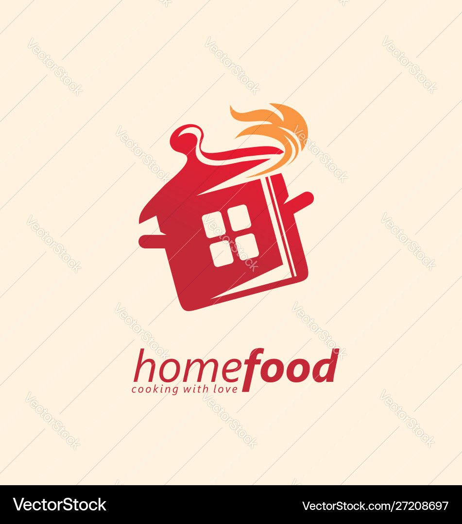 Home cooking logo design idea Royalty Free Vector Image