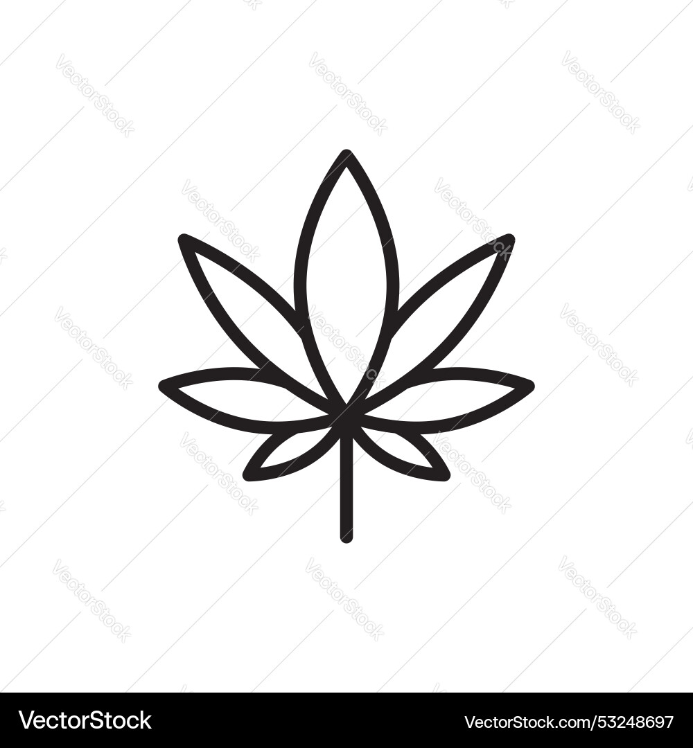 Marijuana icon set leaf cannabis and hemp symbol Vector Image