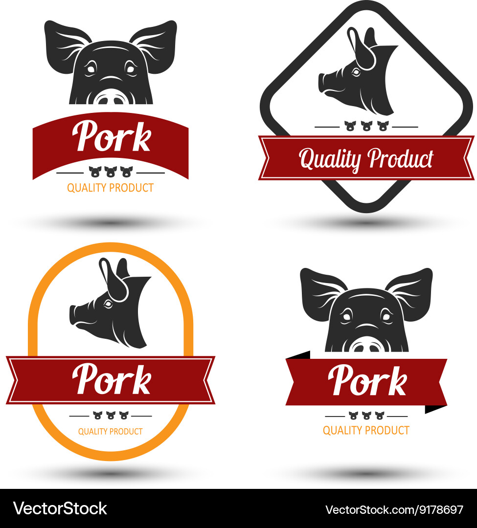 Pork label 2 Royalty Free Vector Image - VectorStock