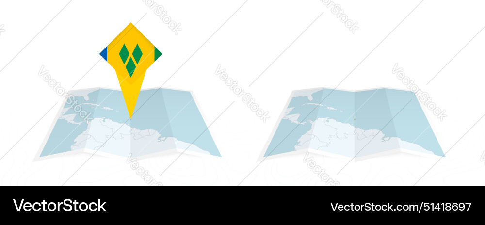 Two versions of an saint vincent Royalty Free Vector Image