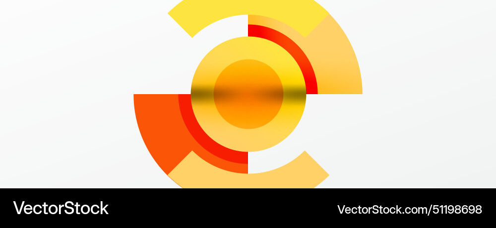 A symmetrical yellow and red circle symbol Vector Image
