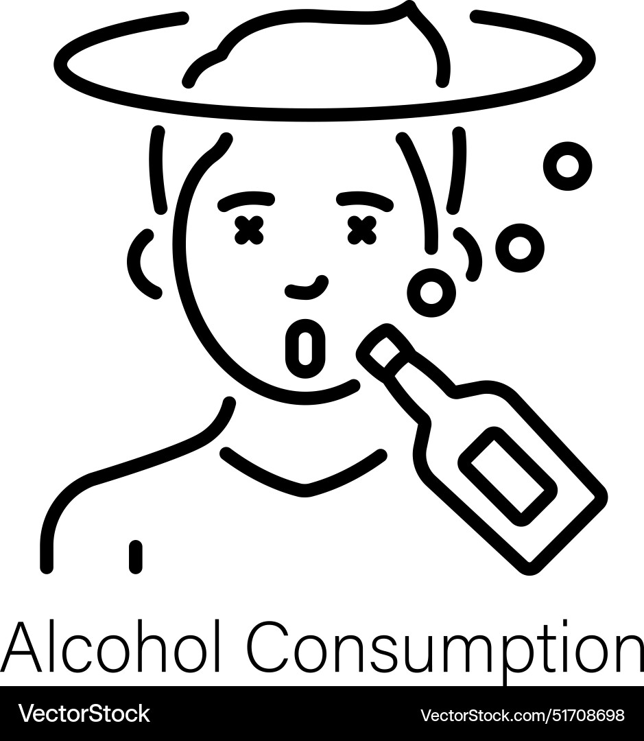 Alcohol consumption Royalty Free Vector Image - VectorStock