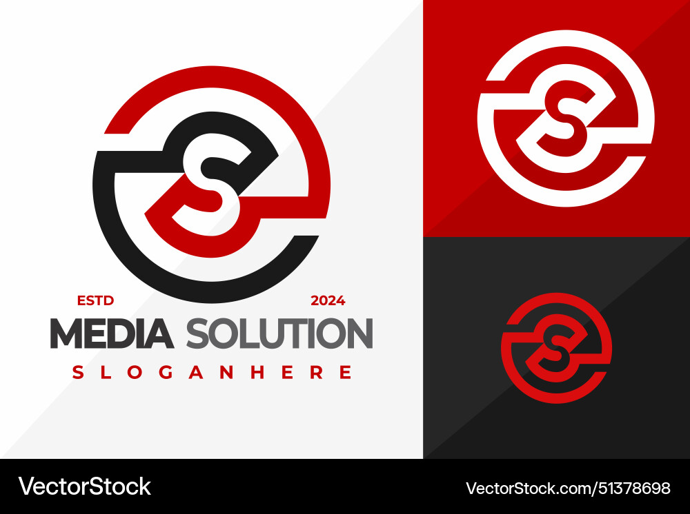 Letter s solution logo design symbol icon Vector Image