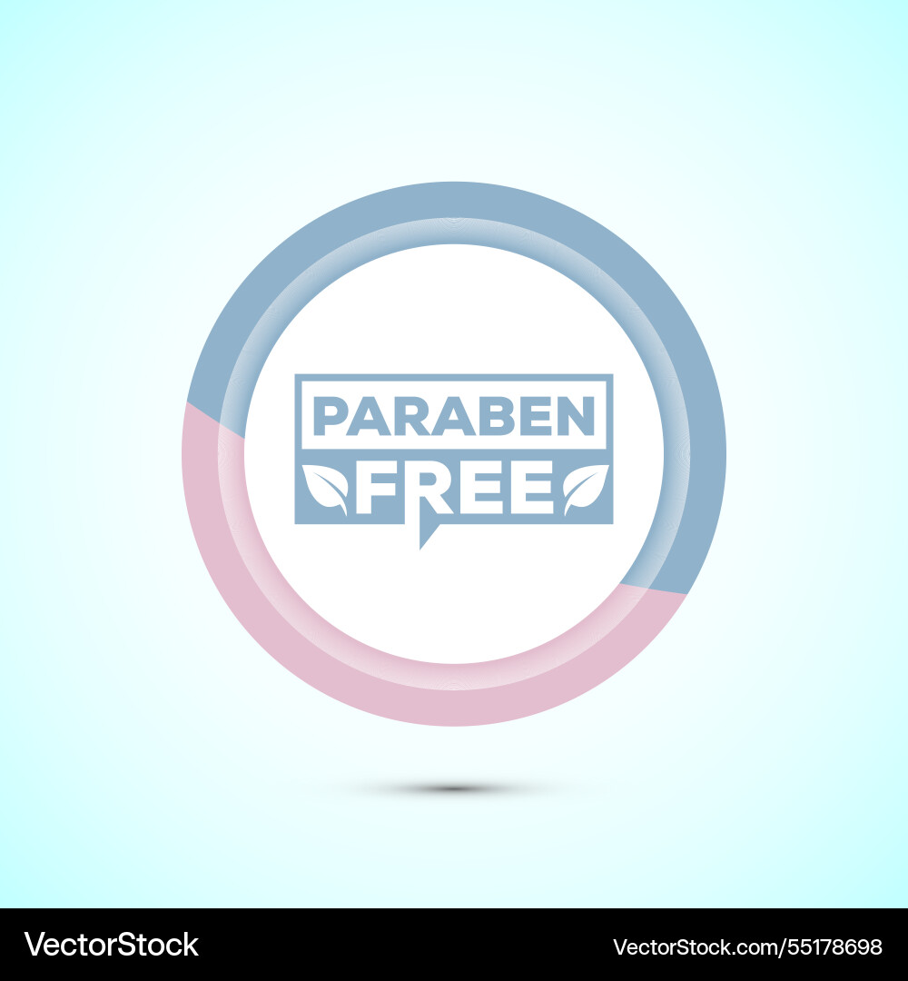 Paraben free icon suitable for product label Vector Image
