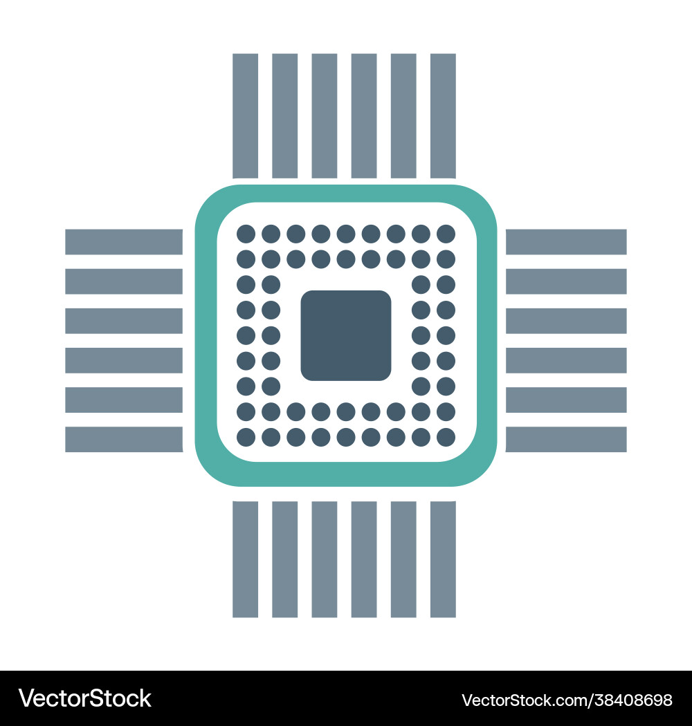 Single chip device technology electronic Vector Image