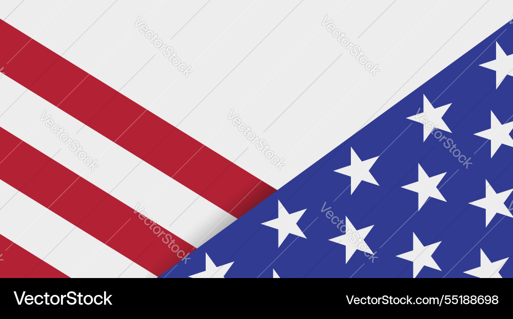 Us flag envelope footer frame american elections Vector Image