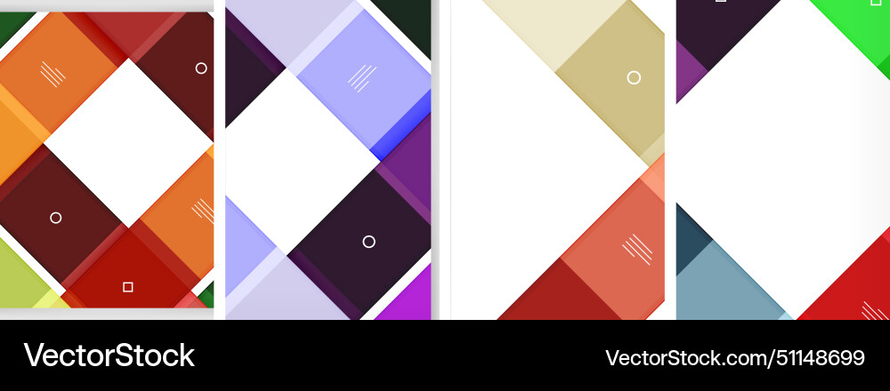 A collage of colorful squares on white Royalty Free Vector