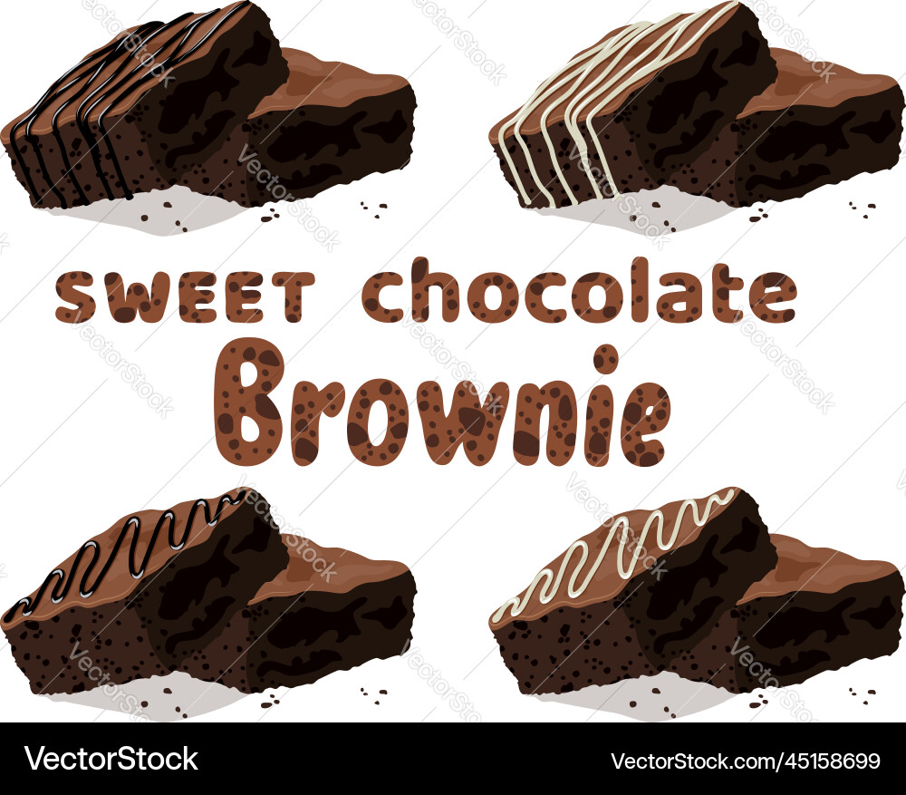 Chocolate brownies Royalty Free Vector Image - VectorStock