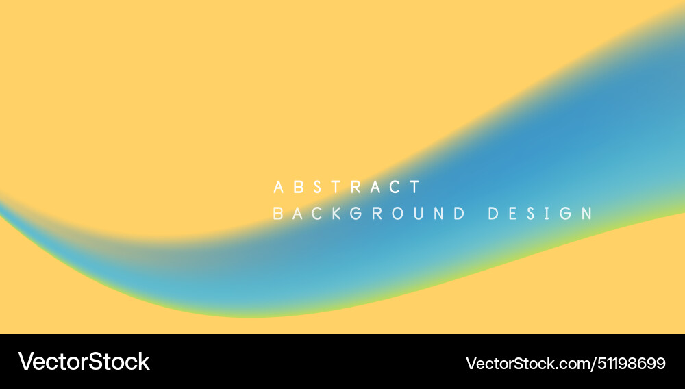 Electric blue wave on yellow background Royalty Free Vector