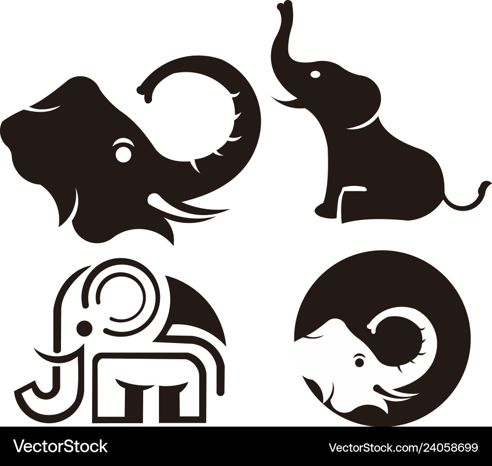 Elephant Design Vector