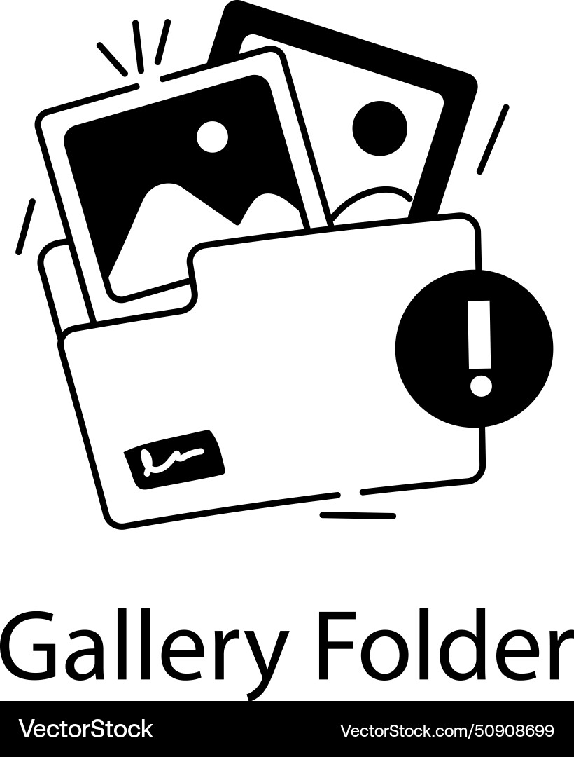 Gallery folder Royalty Free Vector Image - VectorStock